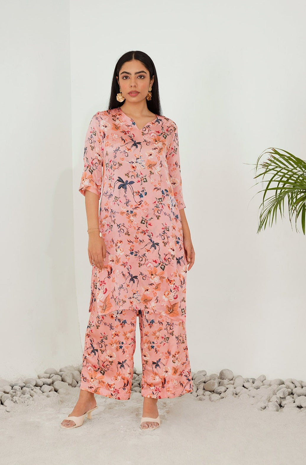 Lana Pink Short Silk Kurta Set – ISTRI